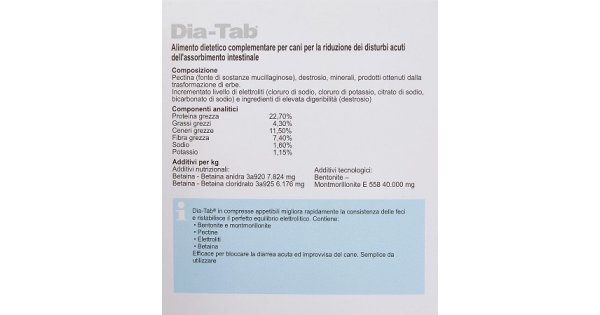 Dia Tab 6 tavolette per cani contro la diarrea